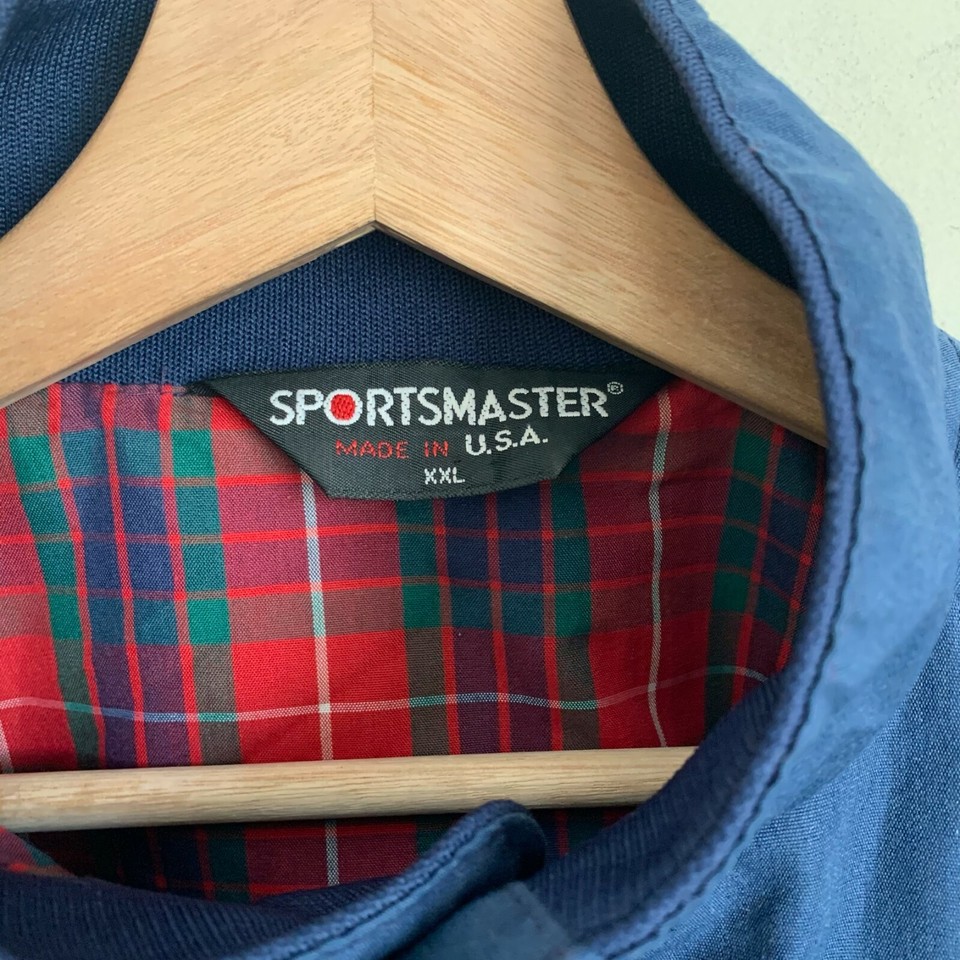 Sportsmaster Vintage Mens Jacket Navy Blue Zip Front Pockets Lined Size ...