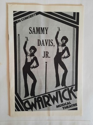 Sammy Davis Jr. August 1981 Vintage Warwick Musical Theater Program ...