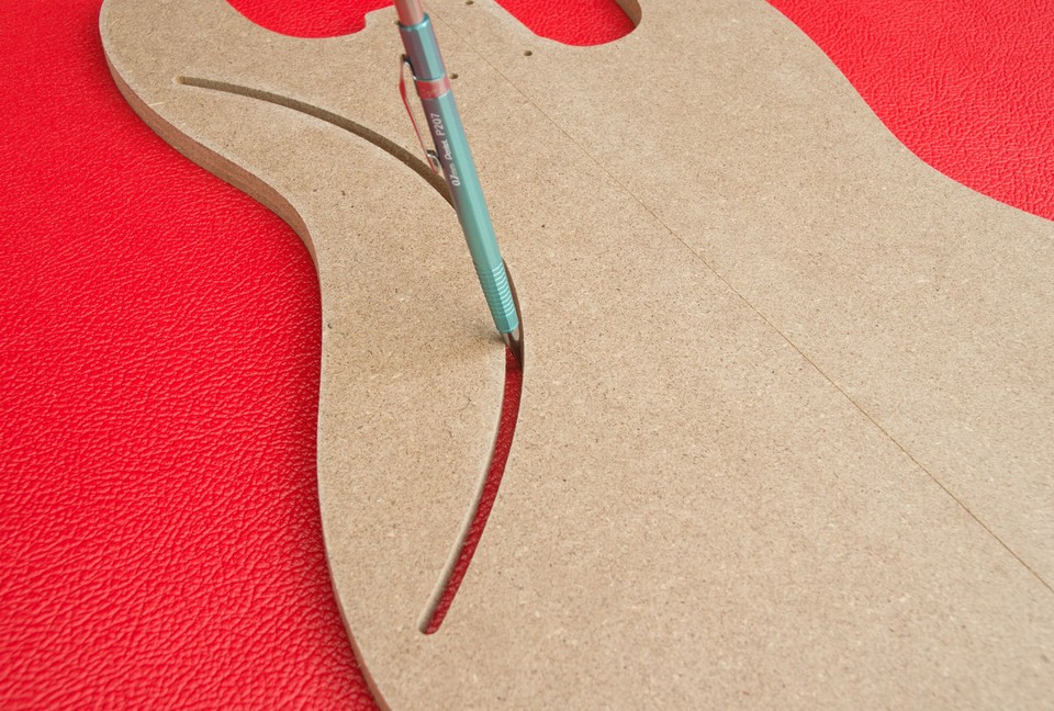 Jazz Bass Guitar Router Template Set wNeck and Pickguad 1/2 MDF CNC ...