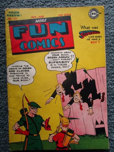 1945 Fun Comics Book #103-Rare-Green Arrow-Superboy | eBay