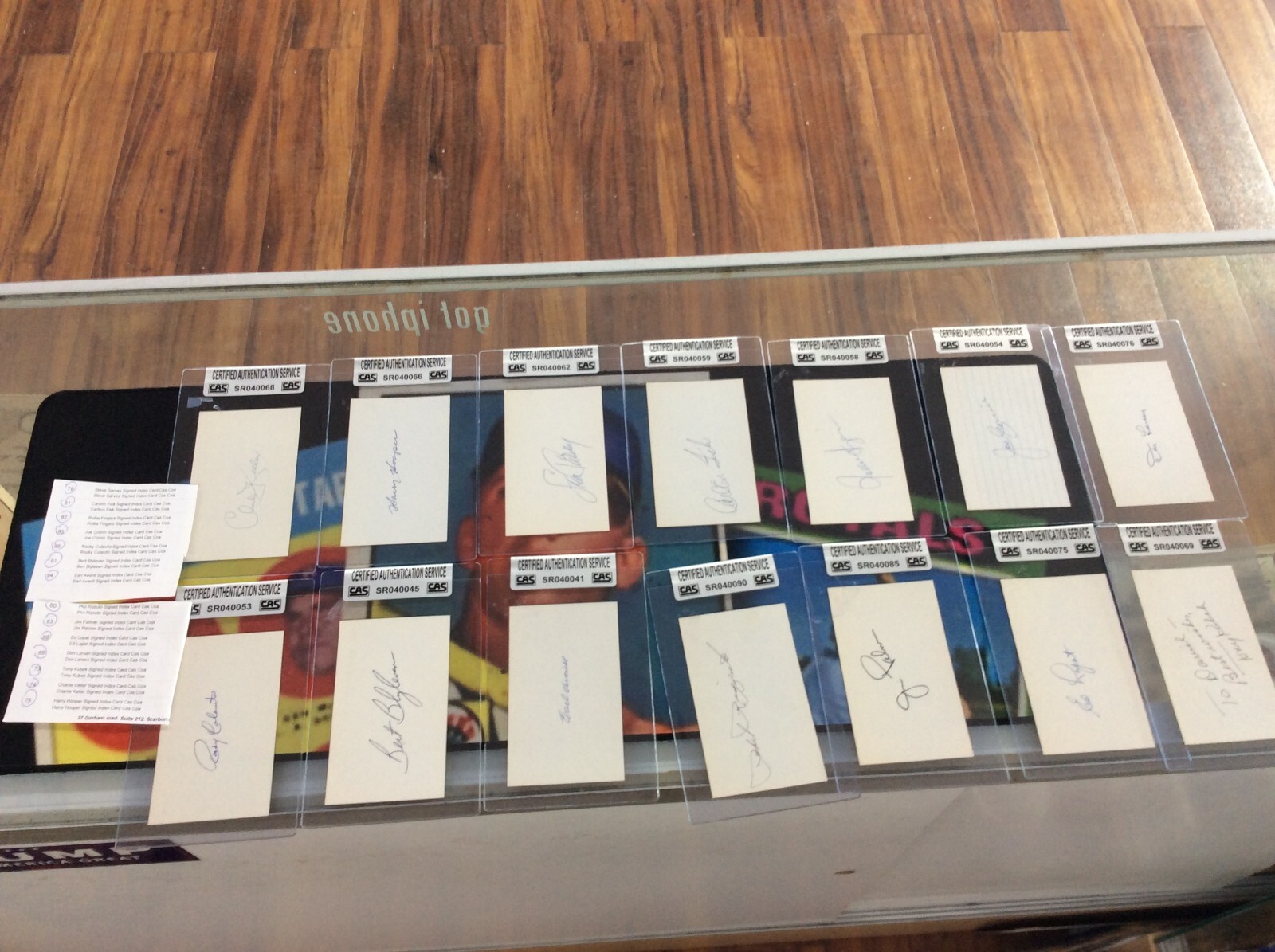 Lot of 14 Signed index cards CAS COA baseball autos Jim Palmer, Carlton ...
