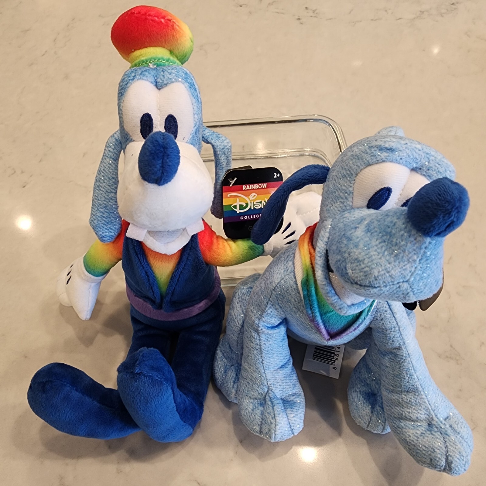 Disney Pride Plush - Rainbow Goofy & Pluto Dog Plush Toy Set - New | eBay
