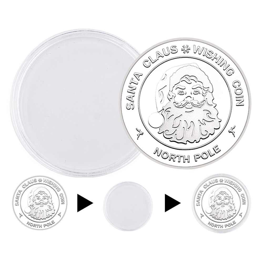 2023 Merry Christmas Challenge Coin Santa Claus Silver Coin Christmas ...