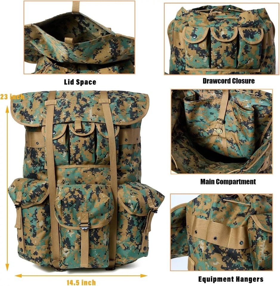MARPAT Woodland ALICE Large Military Pack Digital Camo 1000D Rucksack ...