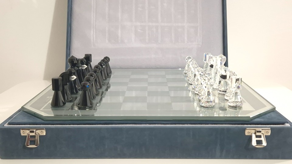 Swarovski Chess Set - Silver Crystal - Max Schreck | eBay
