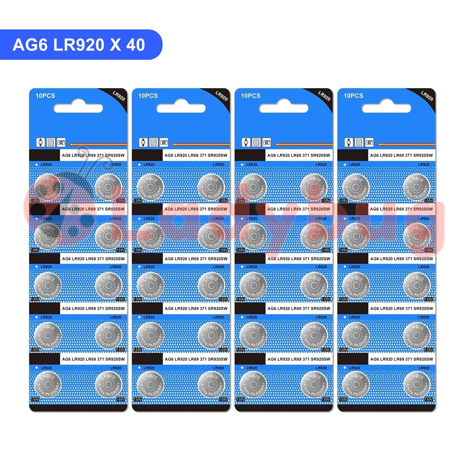 10x 40x 100x AG6 LR920 1.55V Blister Alkaline Batteries | eBay