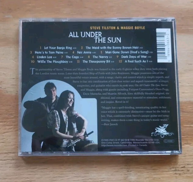 Steve Tilston & and Maggie Boyle - All Under the Sun CD (1996 ...