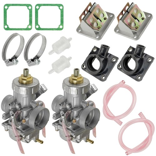 New Carburetors w/ Intake & Reed Valves For Yamaha Banshee 350 YFZ350 ...