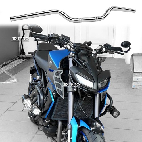 Motorcycle 7/8" Chrome Tracker Drag Handlebars Bars For Yamaha MT09 07 ...
