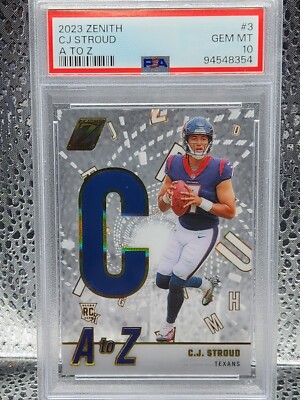 2023 Panini Zenith - A to Z #3 C.J. Stroud (RC) Case Hit Texans!! PSA ...