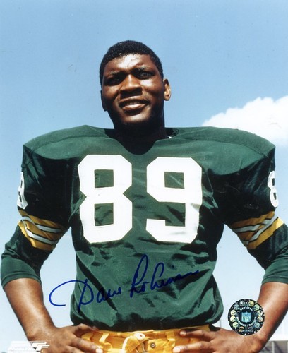 DAVE ROBINSON POSED GREEN BAY PACKERS SIGNED AUTOGRAPHED 8X10 PHOTO W ...