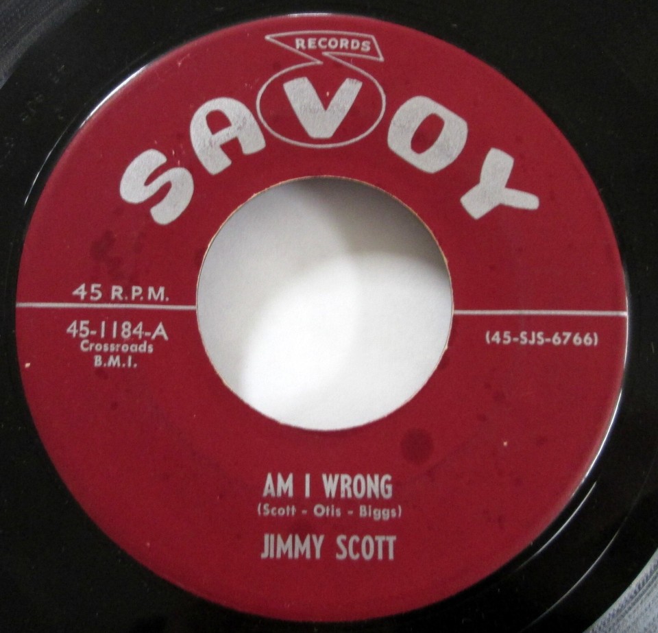 JIMMY SCOTT 45 Recess In Heaven / Am I Wrong SAVOY Rn'B VG++ Kz 1283 | eBay