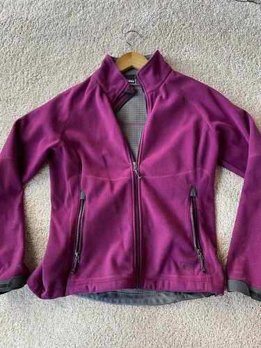REI Womens Fleece Jacket Medium Colorblock Wind Pro Outdoor Hiking Ex ...