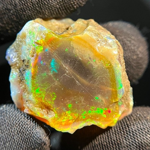 68 Cts Multi Fire Opal Raw AAA+ Natural Ethiopian Opal Rough Welo Opal ...