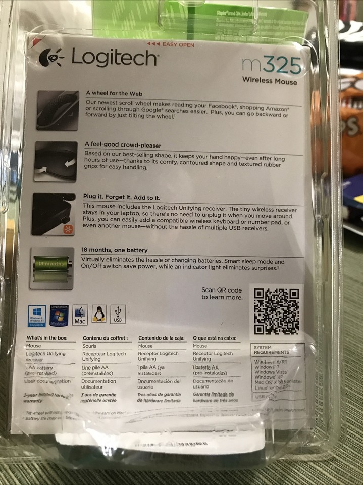 Logitech M325 Wireless Optical Mouse, Celebration Black & White -NEW | eBay