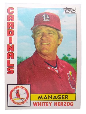 1984 Topps Whitey Herzog #561 Manager ST. Louis Cardinals Baseball Card ...