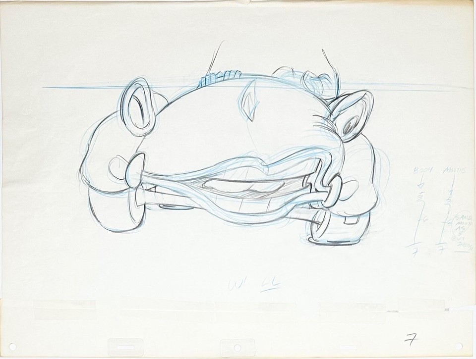 1988 DISNEY WHO FRAMED ROGER RABBIT BENNY CAB ORIGINAL ANIMATION ...