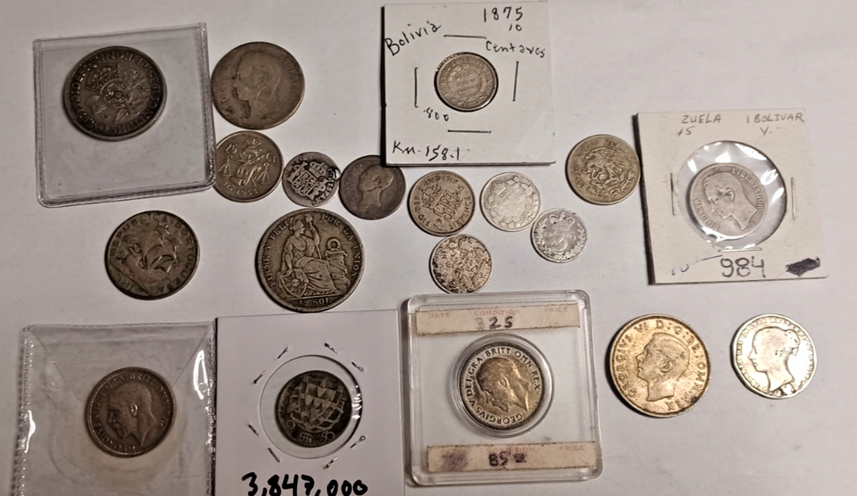 Large Foreign Silver Coin Lot Two Troy Ounces of Silver | eBay