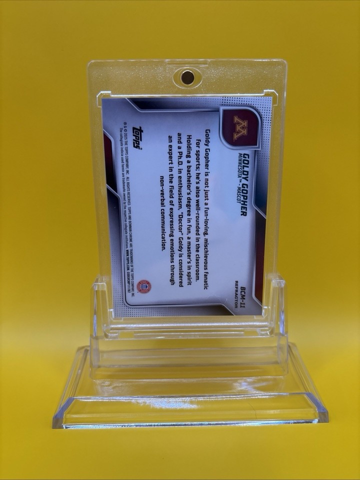 2025 Bowman Chrome University Goldy Gopher Mascots Refractor #BCM-11 | eBay