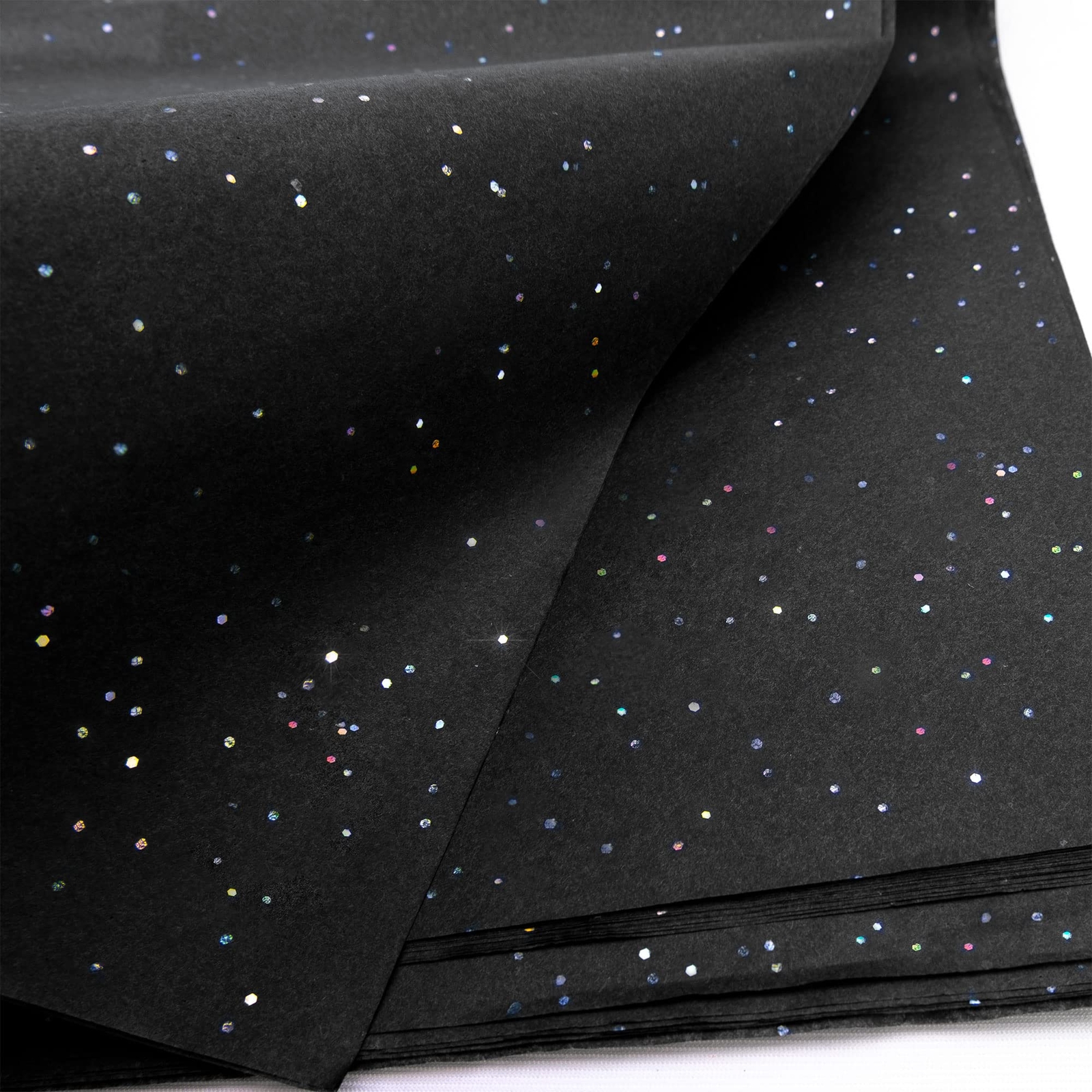 50 Sheets 20" x 28" Black Glitter Tissue Paper BulkBlack Sparkle Tissue ...