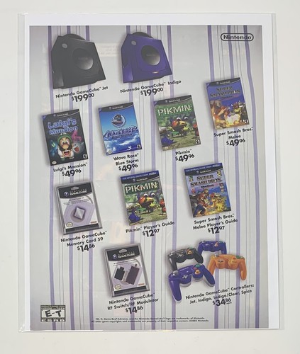 Nintendo Gamecube Vintage Print Ad Poster Art Original Smash Melee ...
