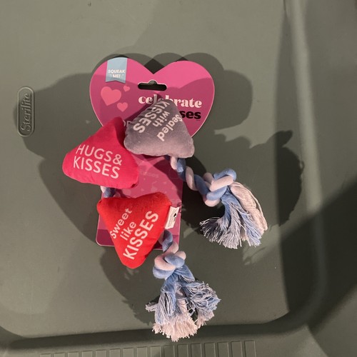 Hershey's Kisses Themed Rope with Kisses Squeaky Crinkle Dog Toy NWT ...