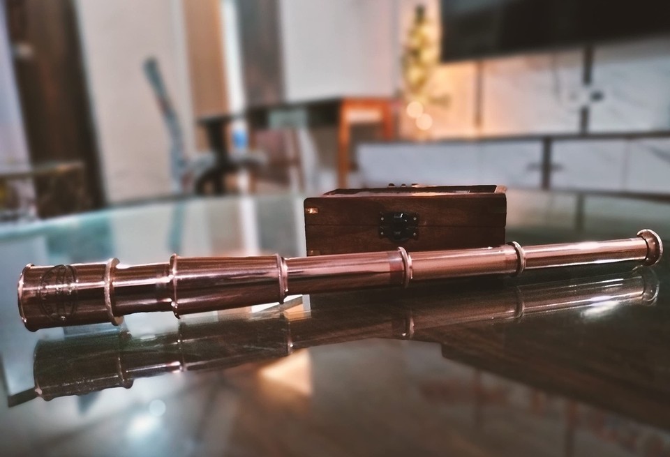 Vintage 1915 Retro Sailor Marine Telescope Copper Antique Royal Navy ...