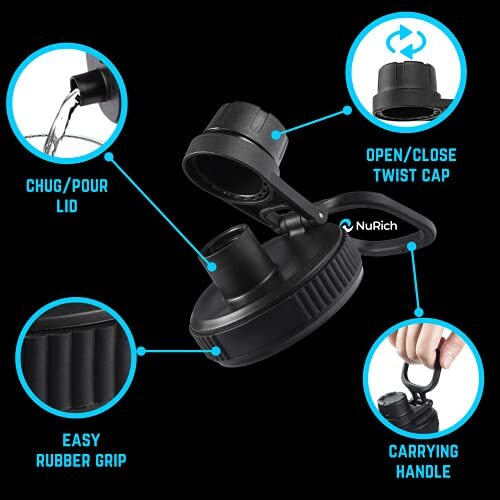 Hydraflow Wide Mouth Spout Twist Chug Nalgene Replacement Lid or Cap ...