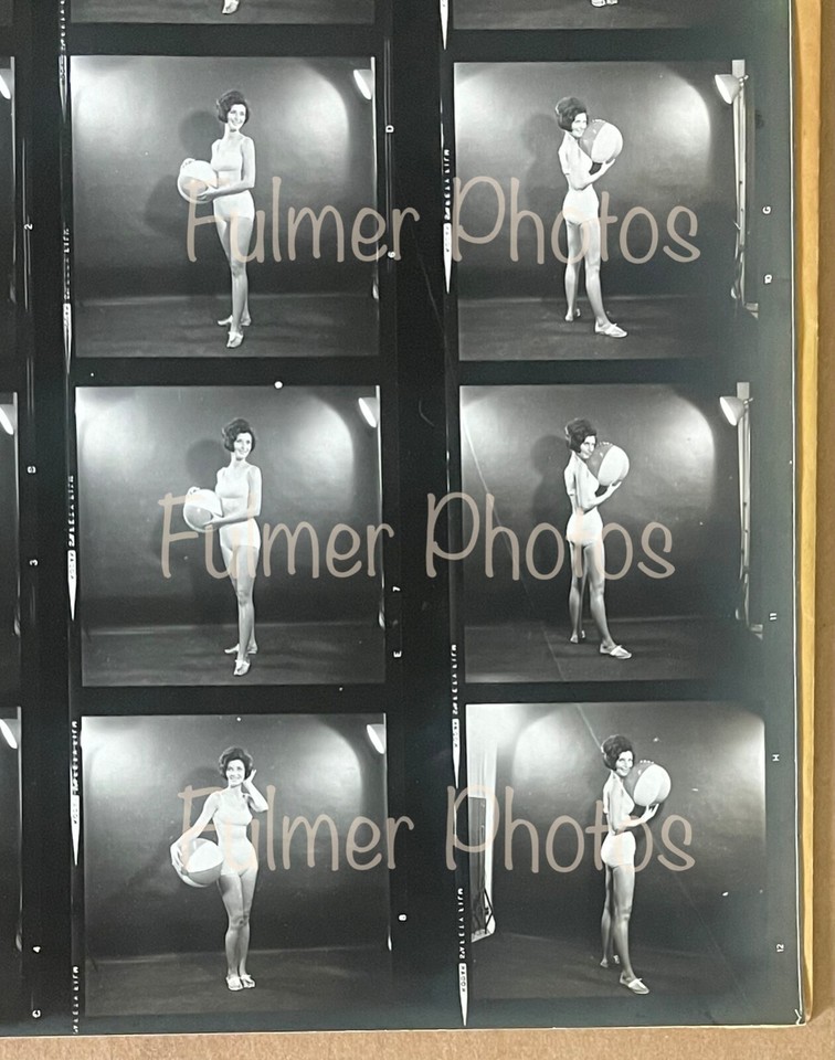Vintage Bikini Bathing Suit 1960s female Model Contact sheet Images ...