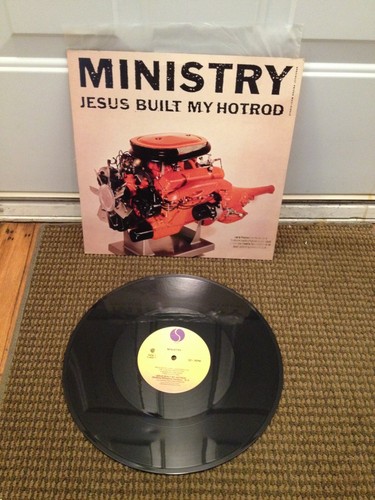 VINTAGE MINISTRY JESUS BUILT MY HOT ROD LP 1991 SIRE 0-40211 RARE PROMO ...