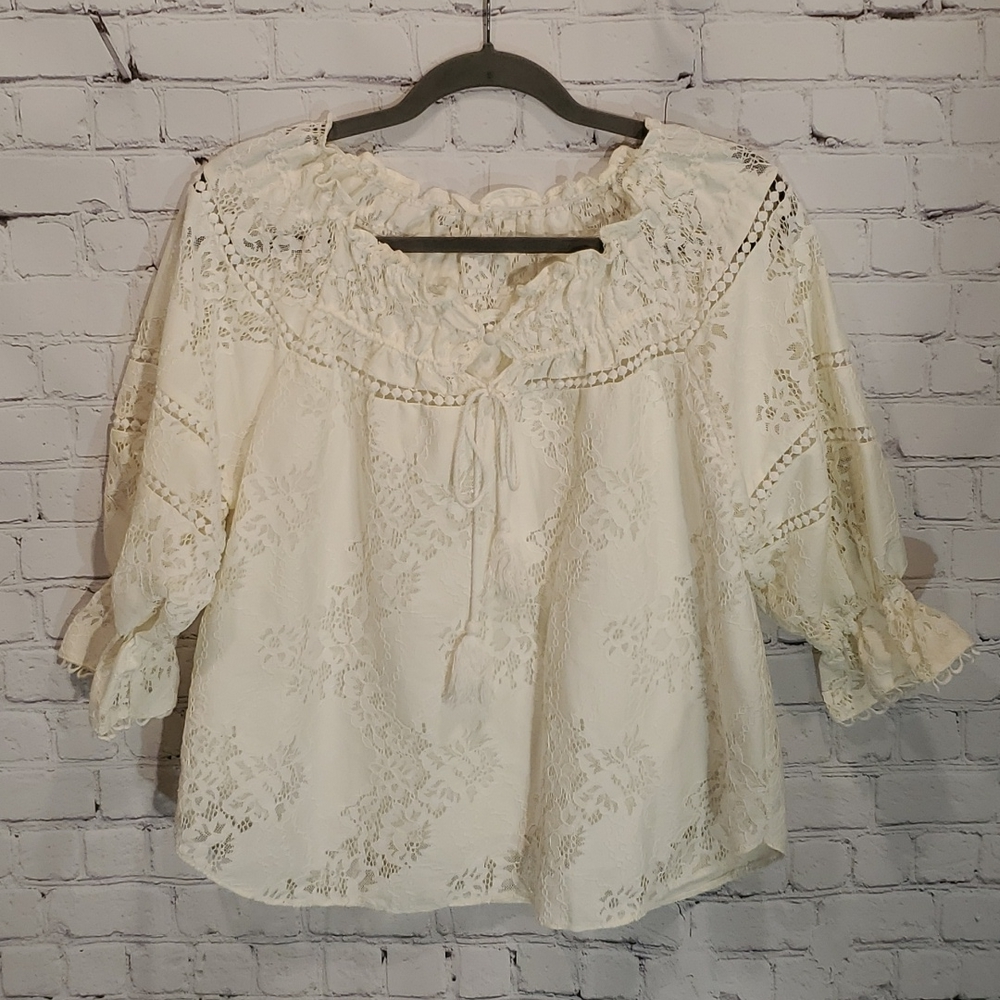 The Only Alice haute couture ivory lace Victorian top | eBay