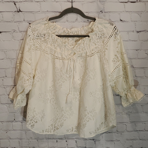 The Only Alice haute couture ivory lace Victorian top | eBay