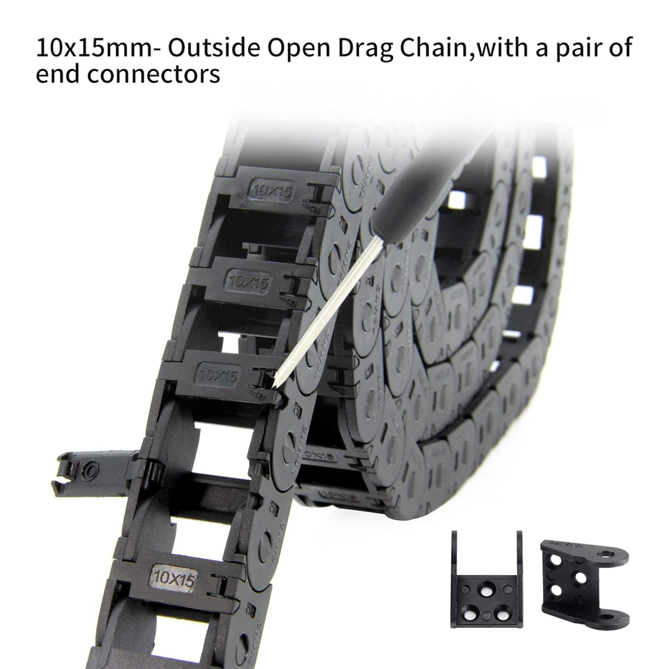 39.3Inch Carrier Ender 3 Drag Chain Cable Wire Chain R18 10X15Mm ((Inn ...