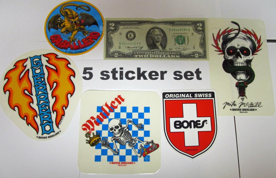 Powell Peralta Skateboard Bones Brigade Sticker Set Lot NEW MINT ...