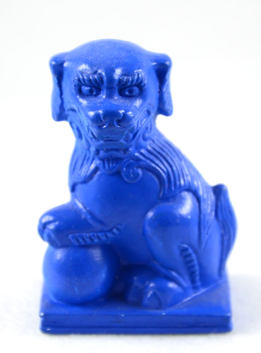 Foo Dog Fu Dog Miniature Blue Ceramic Figurine 2.75 Inches Tall | eBay