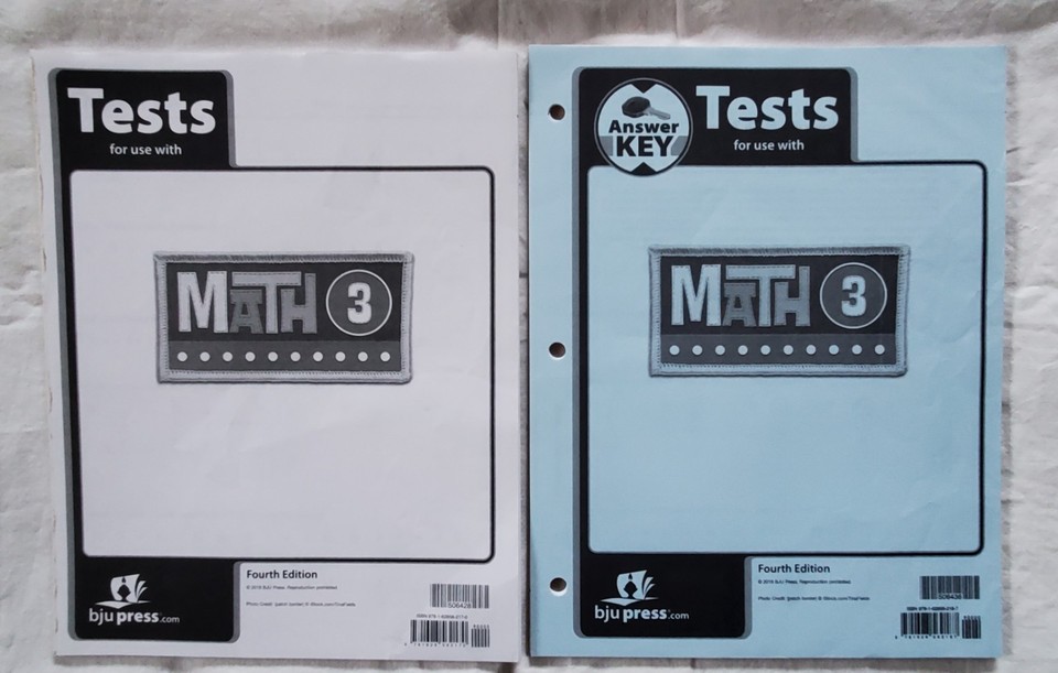 BJU Press - Math 3 Kit/Set - WorkText, Activity Manual, Teacher, CLEAN ...