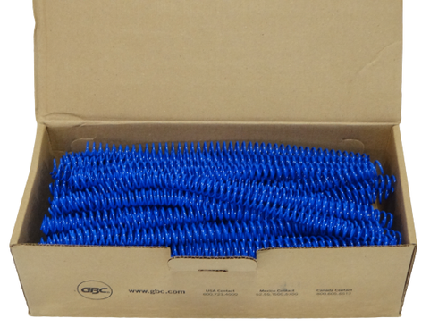 GBC -COLOR COIL SPINES " ROYAL BLUE " 12MM (100 PIECES) | eBay