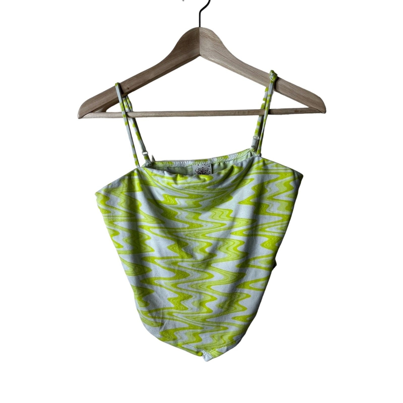 Self Esteem Neon Green Y2K Aesthetic Wave Spaghetti S… - Gem