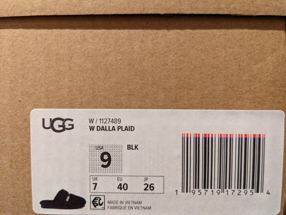 Ugg Australia Women's Dalla Plaid Slipper Size 9 NIB | eBay