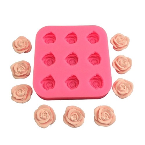 Rose Flower Rose Shape Mold Silicone Dessert Mould Baking Mold Kitchen ...