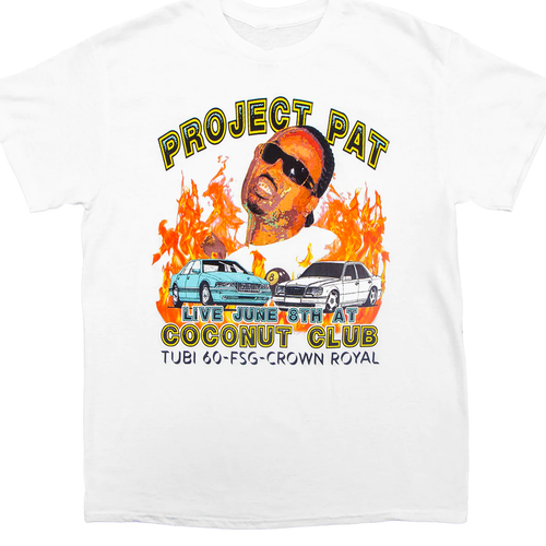 Project Pat RAPPER live T-shirt white Short sleeve all sizes S-5xl 176 ...