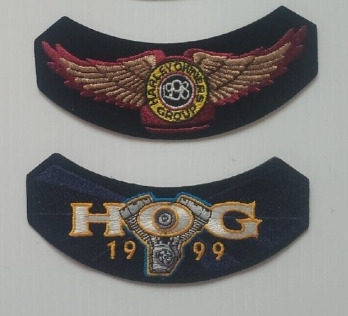 1998 & 1999 HOG Members Rocker Patches HARLEY DAVIDSON OWNERS GROUP HD ...
