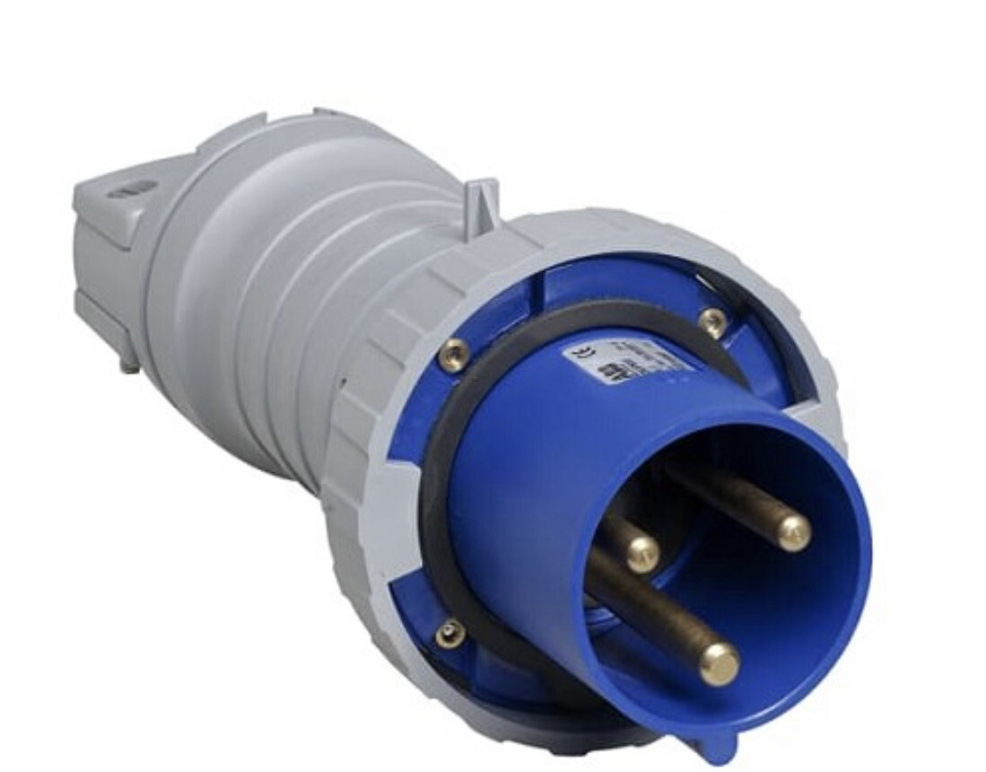 ⚡️ ABB ABB3125P6W PIN AND SLEEVE 2P 3W WATERTIGHT PLUG 125 AMP 250 V⚡️ ...