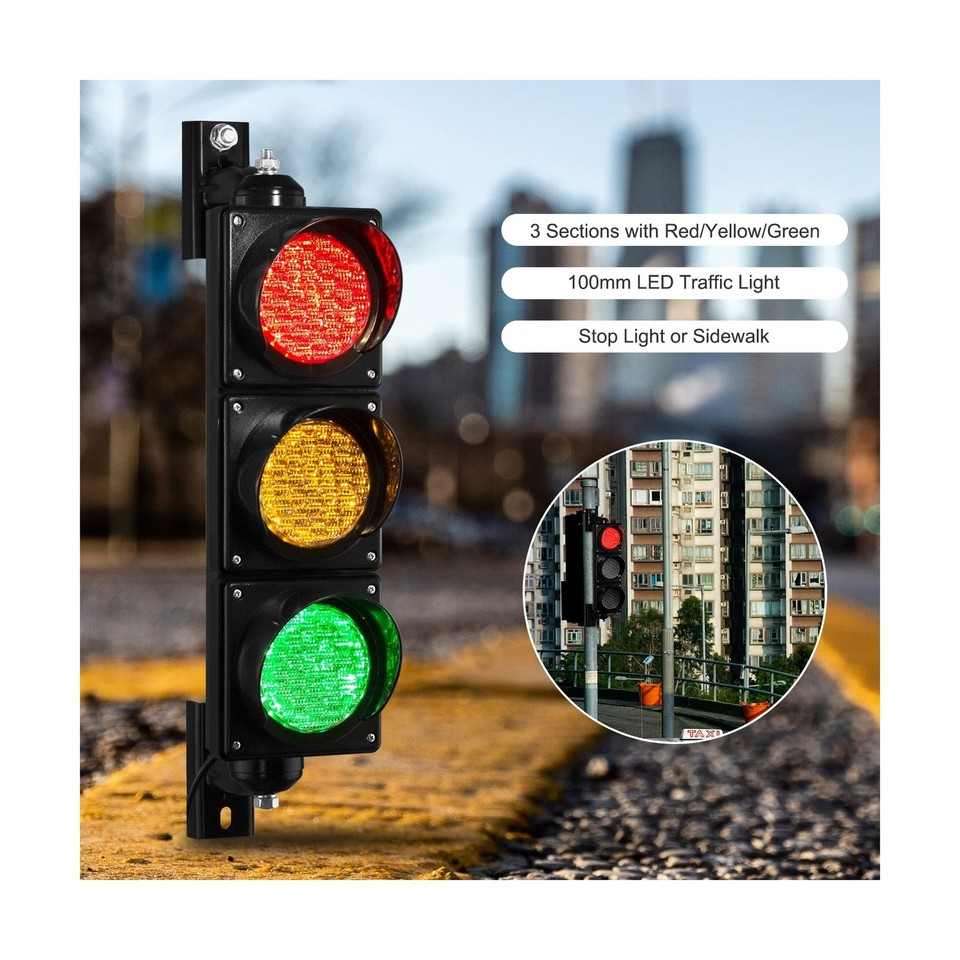 BBMi AC85-265V(4 inch) Traffic Light, Red Yellow Green Traffic Signal ...