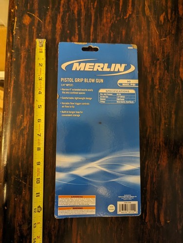 Merlin Air Blow Gun w 4" Extension Duster Pistol Grip Air Compressor ...