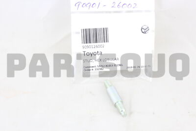 9090126002 Genuine Toyota STUD, HEX LOBULAR 90901-26002 | eBay