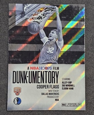 COOPER FLAGG ROOKIE 2025-26 Topps NBA Hoops - Dunkumentory RAINBOW SP ...