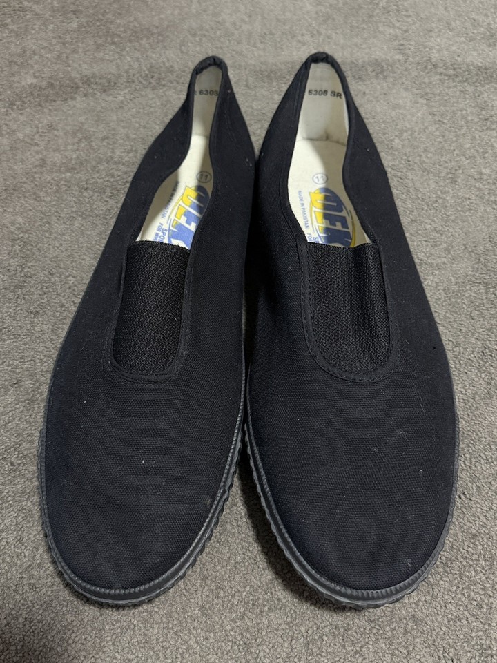 Black DEK Slip-on Plimsolls plimsoles Adult Size 11 | eBay UK
