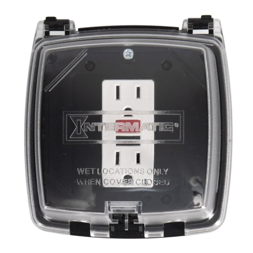 WP1020C Weather Proof Plastic Receptacle Cover, Accommodates Single ...