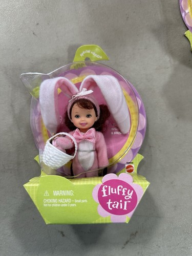 Vintage Fluffy Tail Kelly Sister of Barbie Doll Easter Bunny 2001 Pink ...